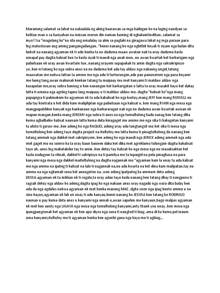 Maraming Salamat Sa Lahat Na Nakaalala NG Aking Kaarawan Reggie | PDF