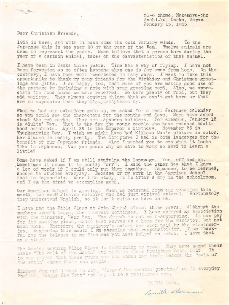 Sherman Lucille 1955 Japan | PDF | Christmas | Religion And Belief