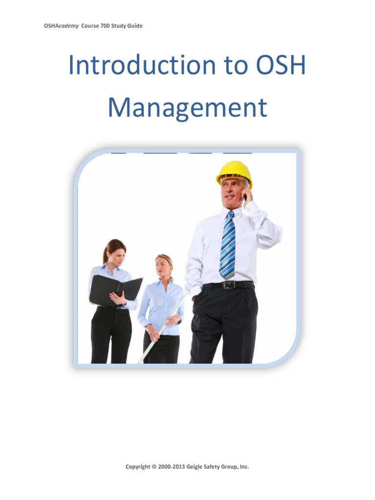 Introduction To OSH Management | PDF | Business