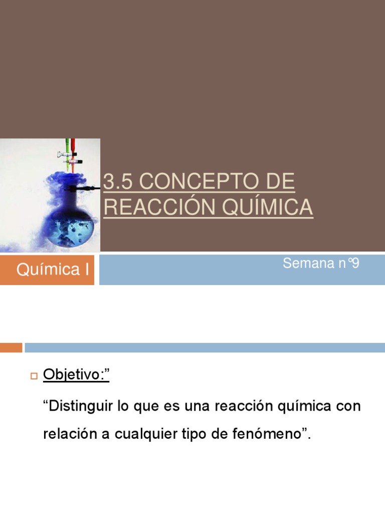 Concepto de Reacción Química | PDF