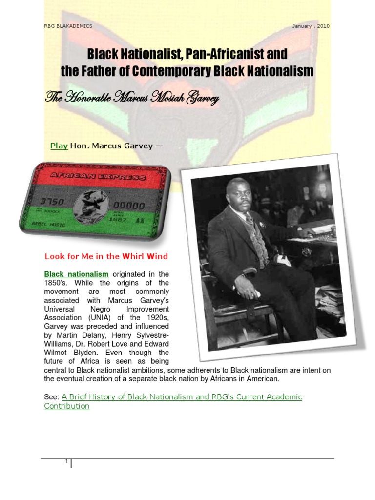 Marcus Garvey's Black Nationalism | PDF | Social Science | History