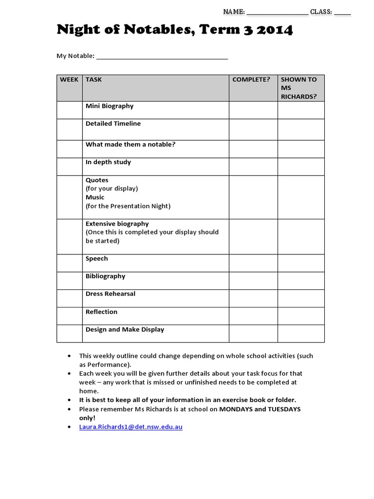 Night of Notables Run Sheet | PDF | Foreign Language Studies