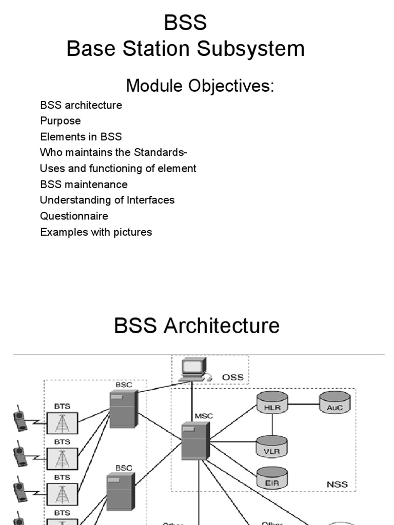 BSS Base Station Subsystem: Module Objectives | PDF | Radio Resource ...