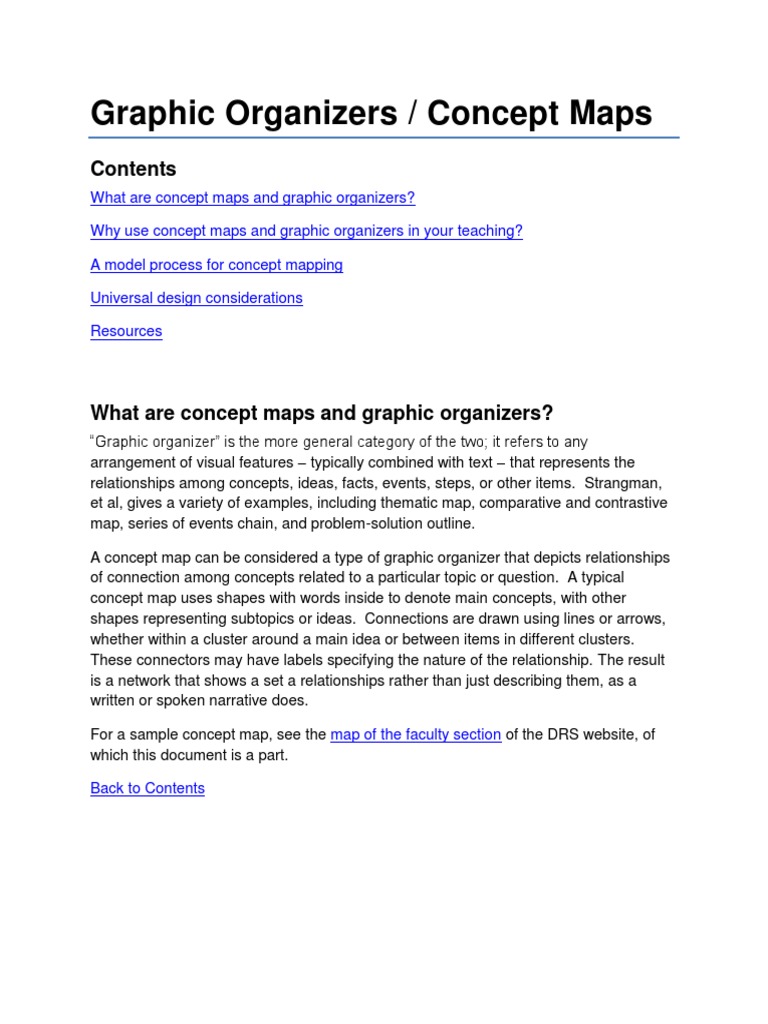Graphic Organizers Concept Maps | PDF | Concept | Map