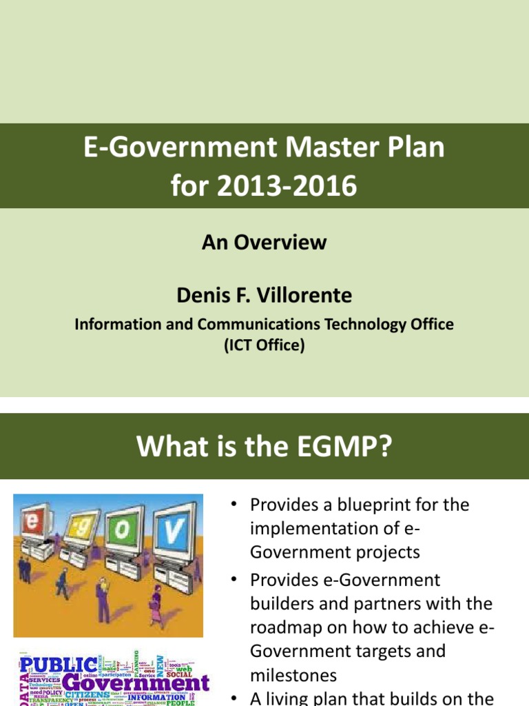 E-Government Master Plan | PDF | E Government | Public Sphere