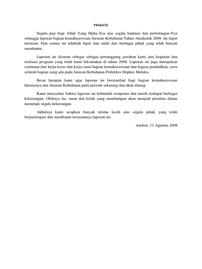 Contoh Prakata | PDF