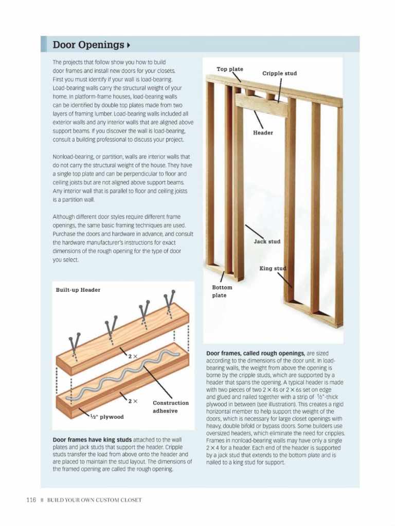 Door Openings: Top Plate Cripple Stud | PDF | Framing (Construction) | Door