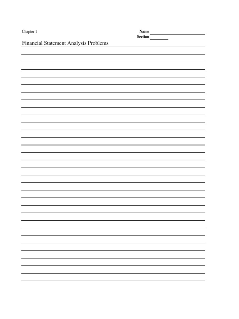 Financial Statement Analysis Problems: Name Section | PDF | Business