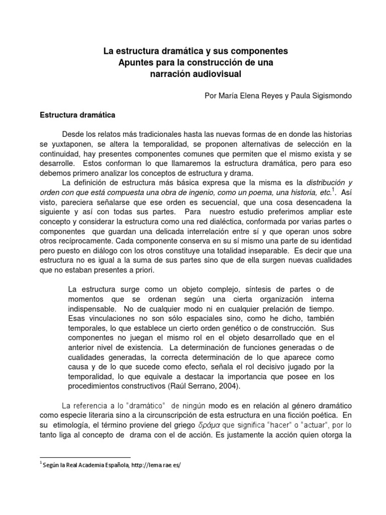 Estructura Dramatica Definitivo Pdf Conflicto Proceso