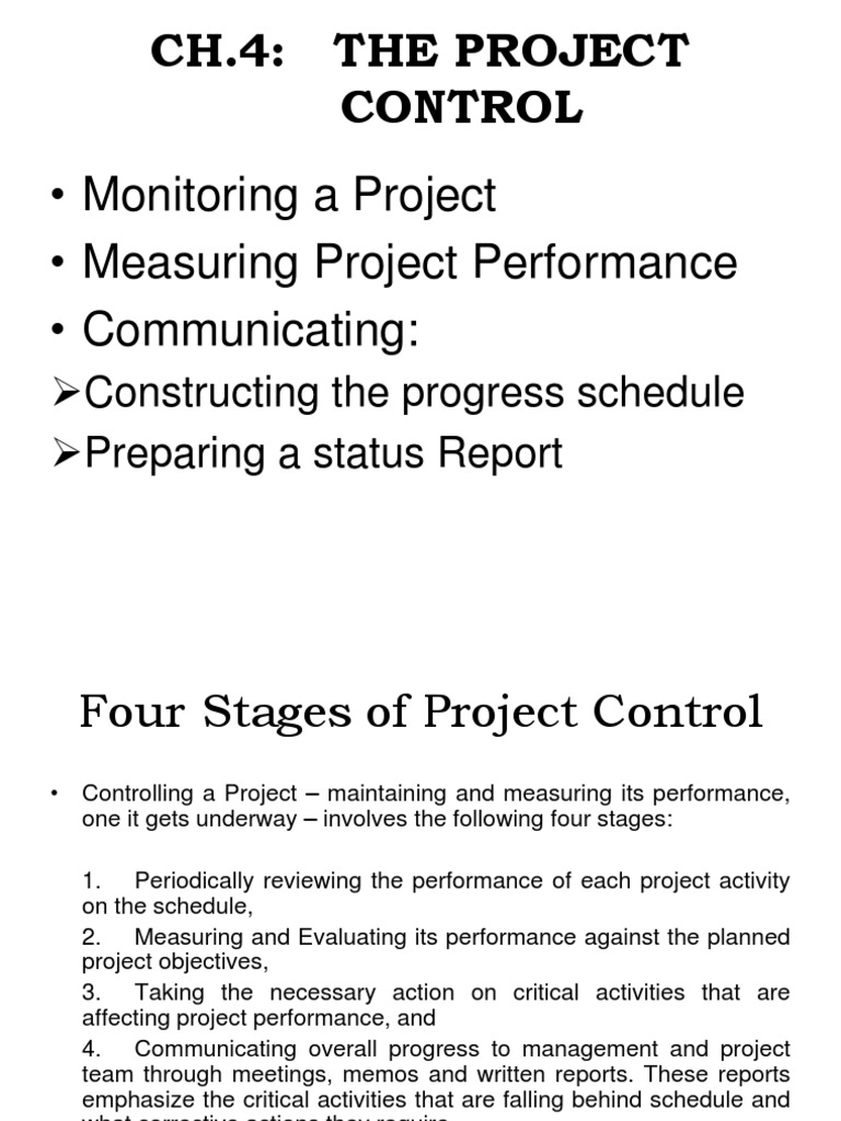 Project Monitoring and Control: A Guide to Tracking Progress ...