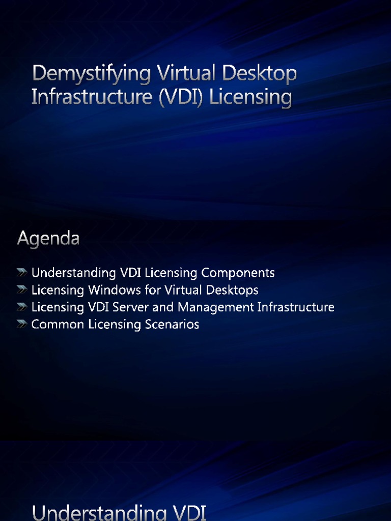 Microsoft VDI Licensing Presentation | PDF | Desktop Virtualization ...