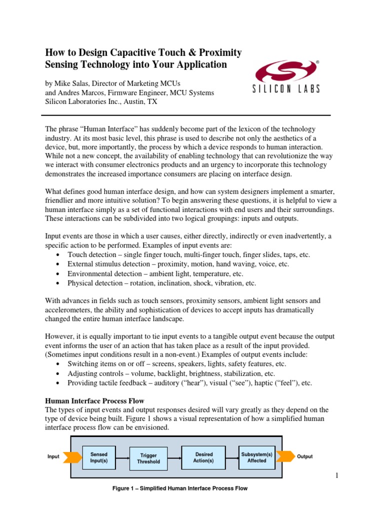 How To Design Capacitive Touch and Proximity Sensing Technology Into ...