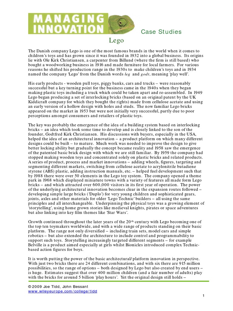 Lego Case Studies Brand Management | PDF