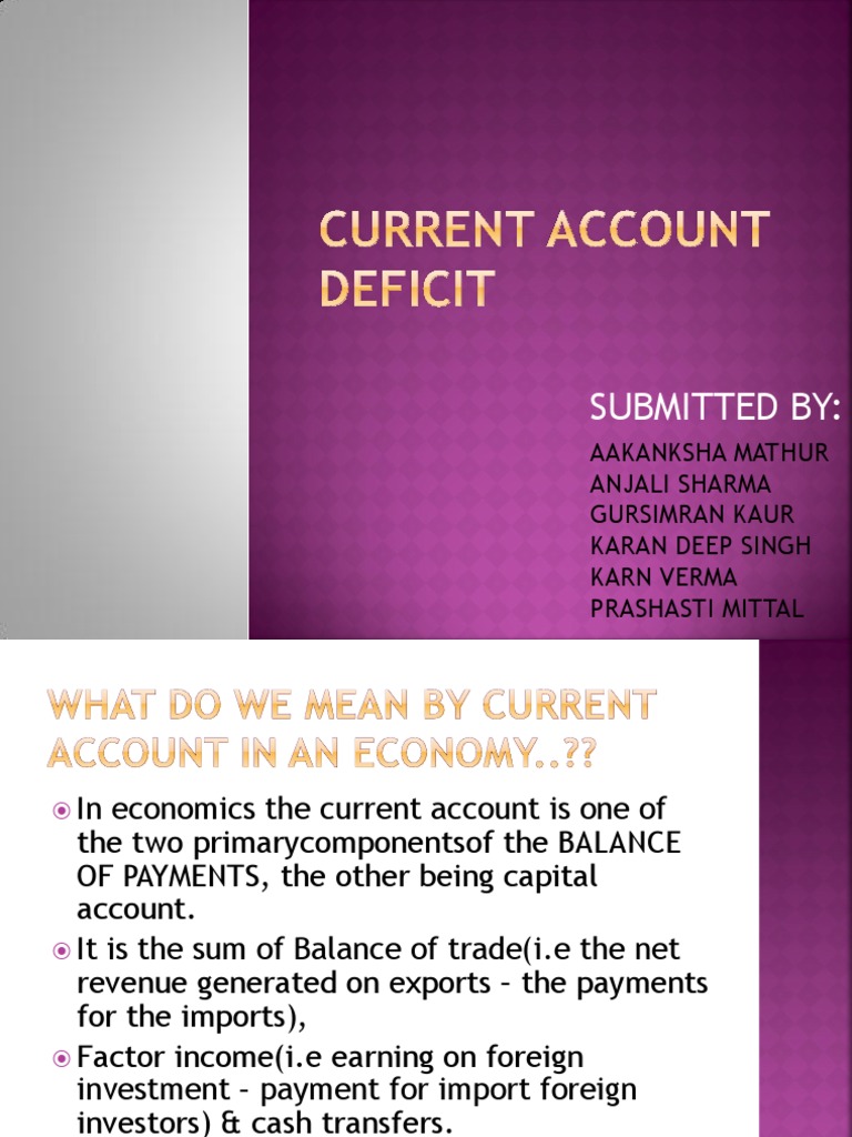 Current Account Deficit | Current Account | Monetary Policy