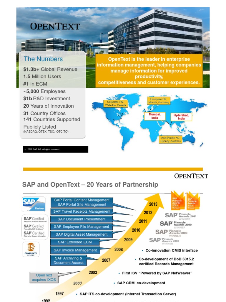 SAP Solution Extensions by OpenText | PDF | Sap Se | Business Process