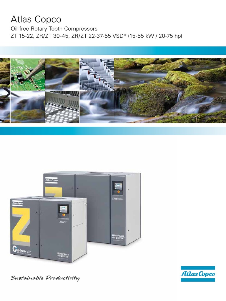Atlas Copco ZT55 | PDF | Gas Compressor | Mechanical Fan