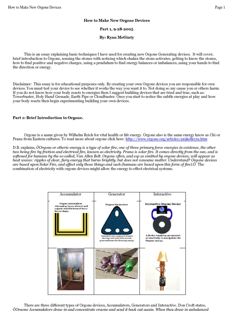 Create Orgone Devices: A How-To Guide | PDF | Chakra | Feeling