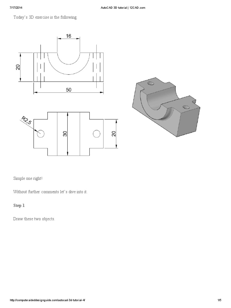 AutoCAD 3D Tutorial for Beginners | PDF | Art | Computers