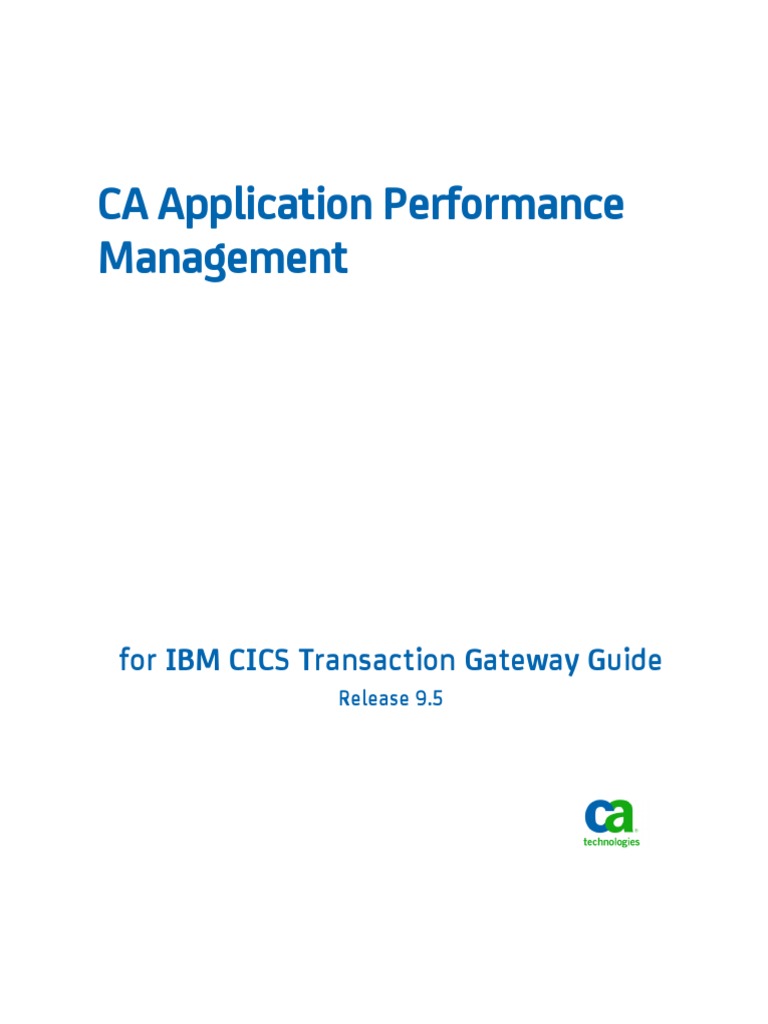 APM - 9.5 - APM For IBM CICS Transaction Gateway Guide | PDF | Java (Programming Language ...