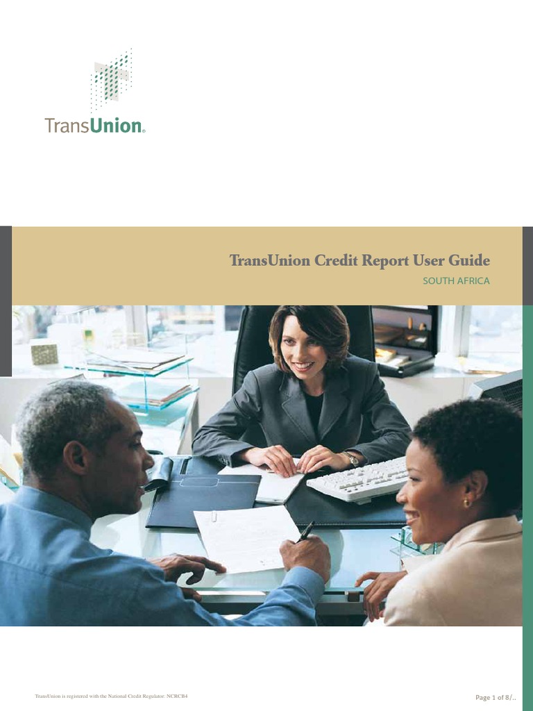 Transunion Credit Report User Guide: South Africa | PDF | Credit ...