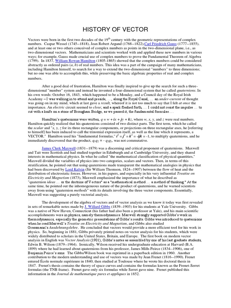 History of Vector: Carl Friedrich Gauss | Download Free PDF | Complex ...