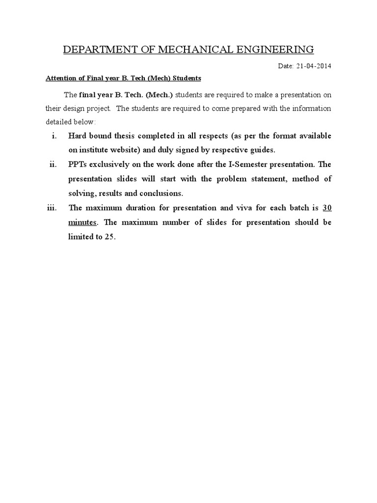 Department of Mechanical Engineering | PDF | Art