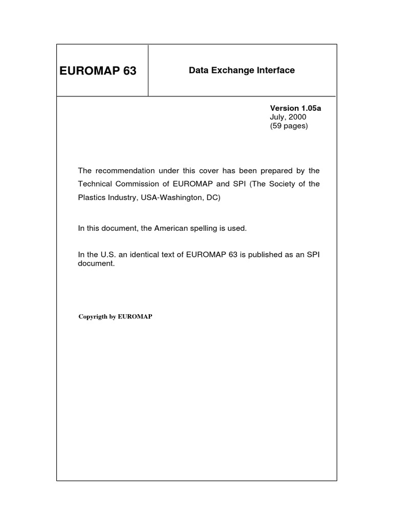 Euromap 63: Data Exchange Interface | Download Free PDF | Osi Model | Communications Protocols