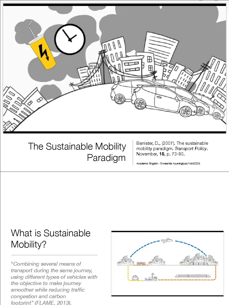 Sustainable Mobility Paradigm | Sustainable Transport | Sustainability