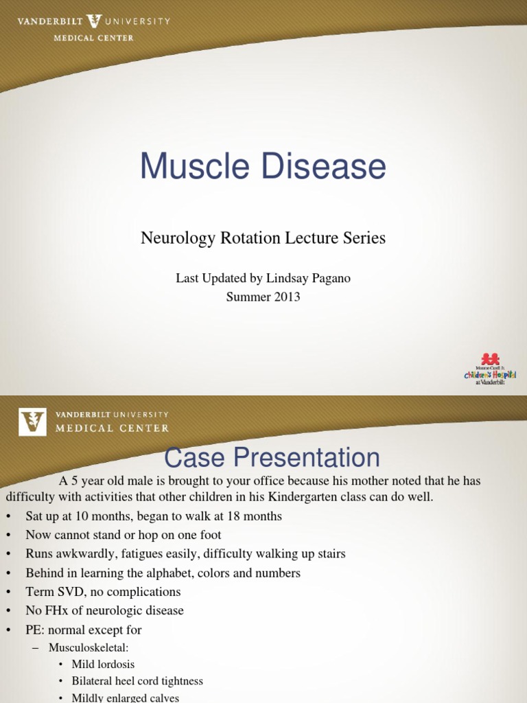 Muscle Disease: Neurology Rotation Lecture Series | PDF | Muscular ...