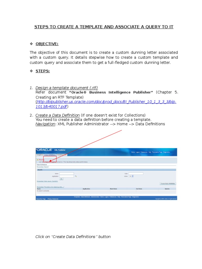 Steps To Create Template Query | PDF | Software Engineering | Data ...