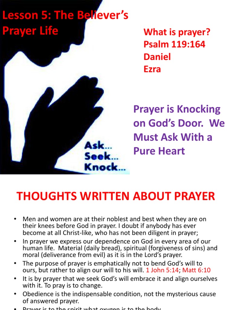 The Believer's Prayer Life: An In-Depth Look at the Purpose, Practice ...