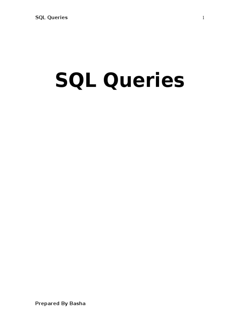 Sql Queries Pdf Software Design Computer Data