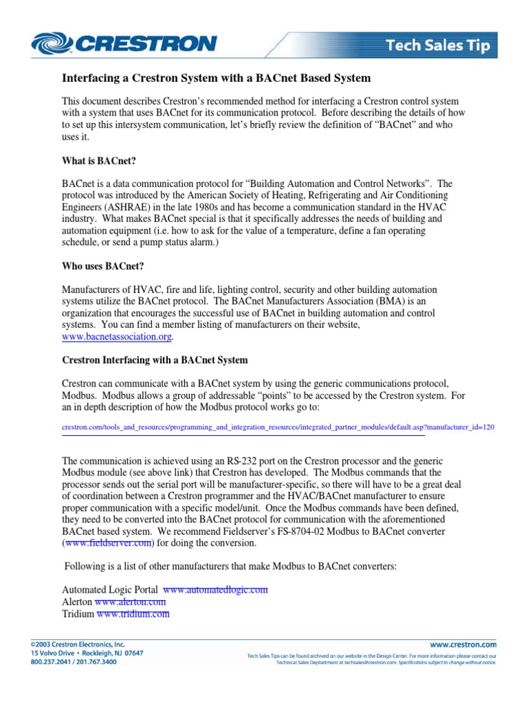 Interfacing With Bacnet | PDF | Building Automation | Hvac