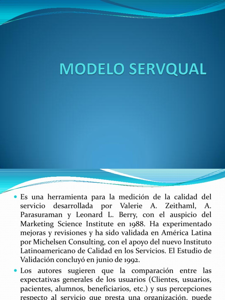 Modelo Servqual-Gestion Oficial | PDF | Cliente | Calidad (comercial)
