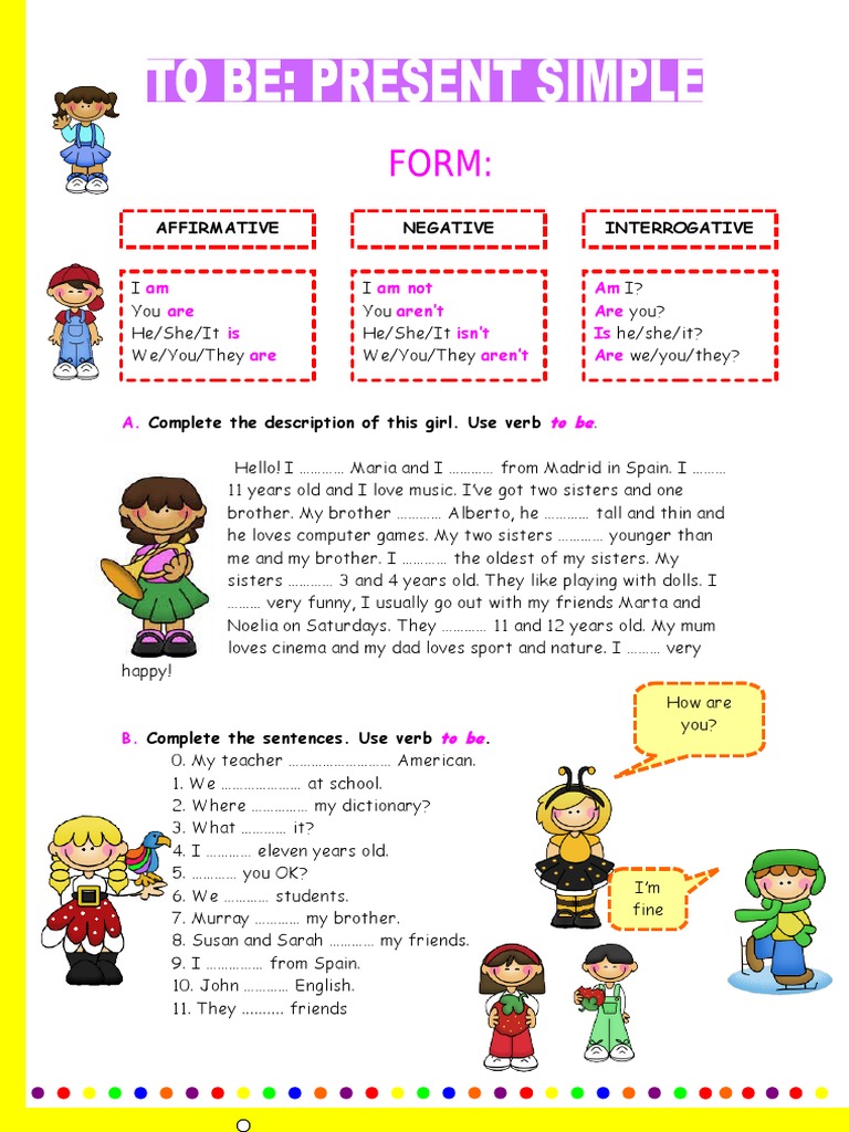 Affirmative Negative Interrogative: Am Are Is Am Not Aren't Isn't Am ...