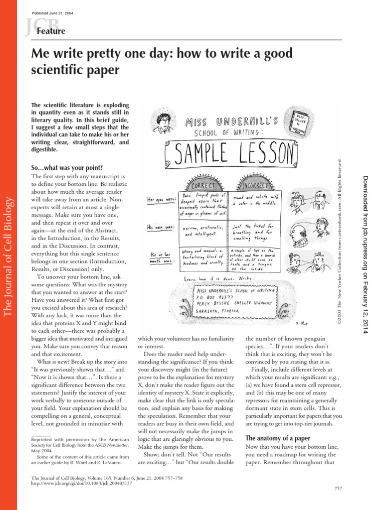 Me Write Pretty One Day How To Write A Good Scientific Paper | PDF ...