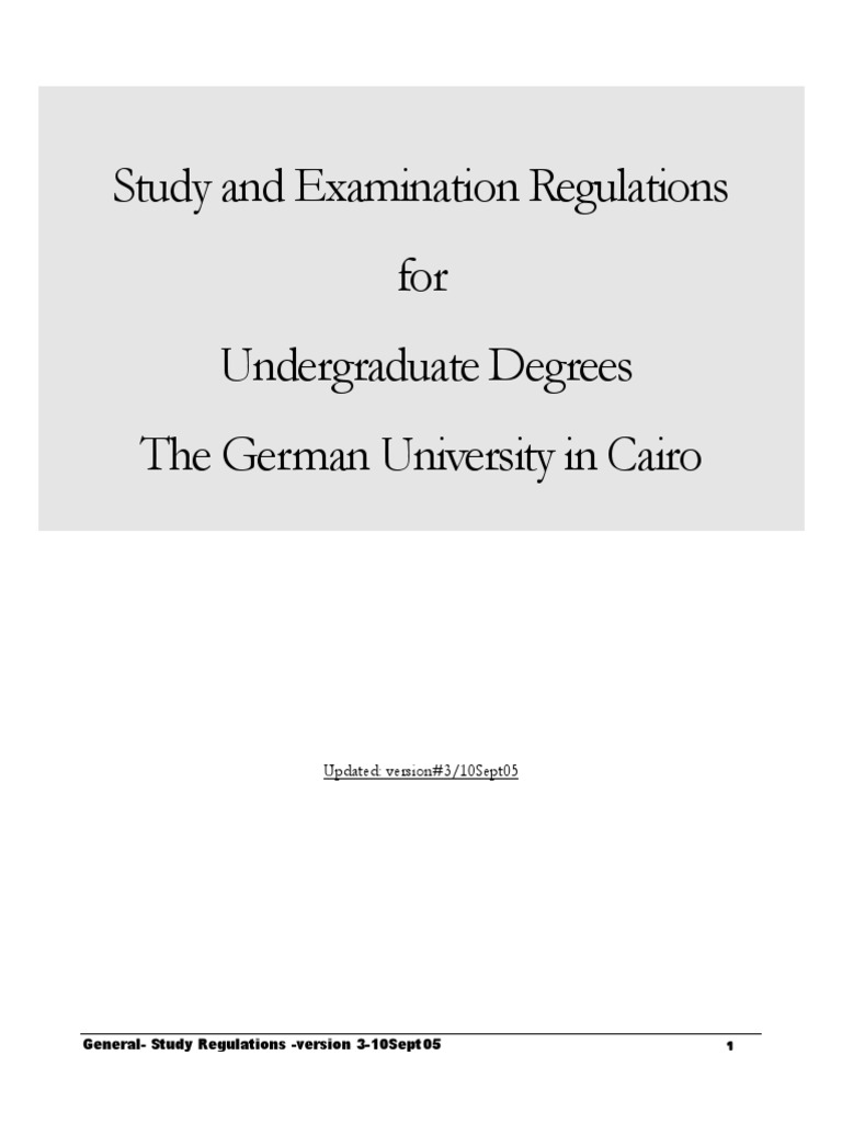 GUC Admission and Language Requirements | PDF | University And College ...