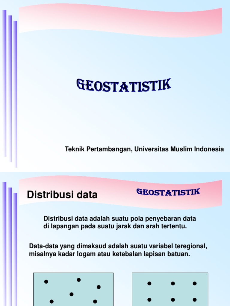 Kuliah Kedua Geostatistik | PDF | Metode & Bahan Ajar
