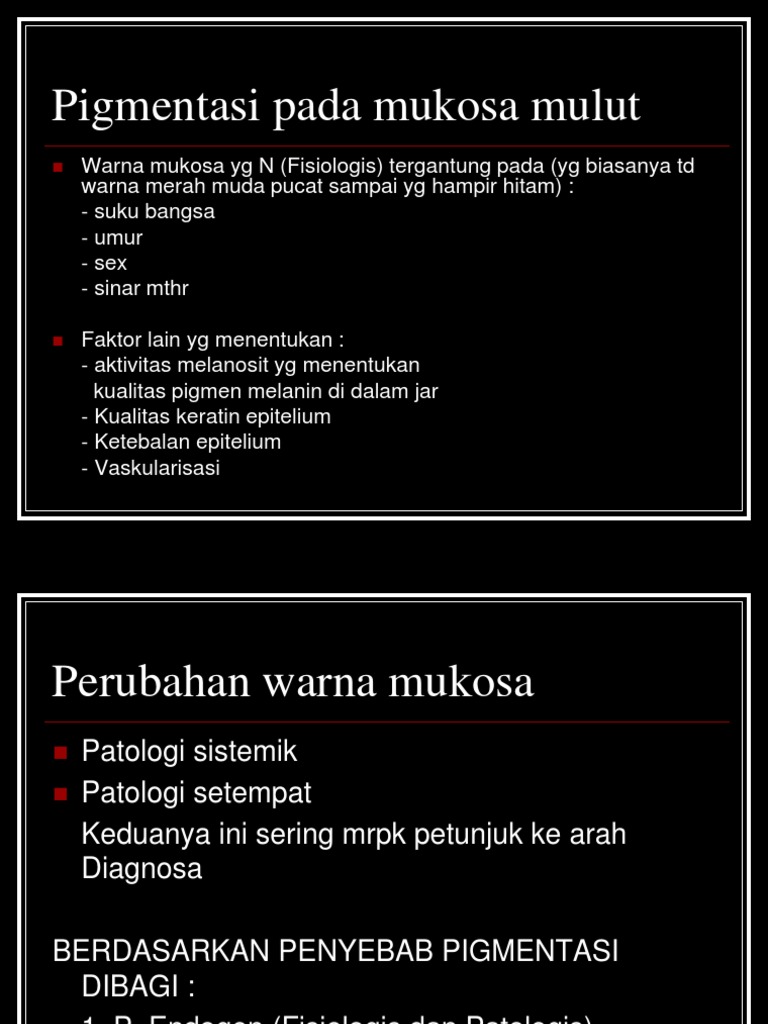Pigmentasi Oral | PDF
