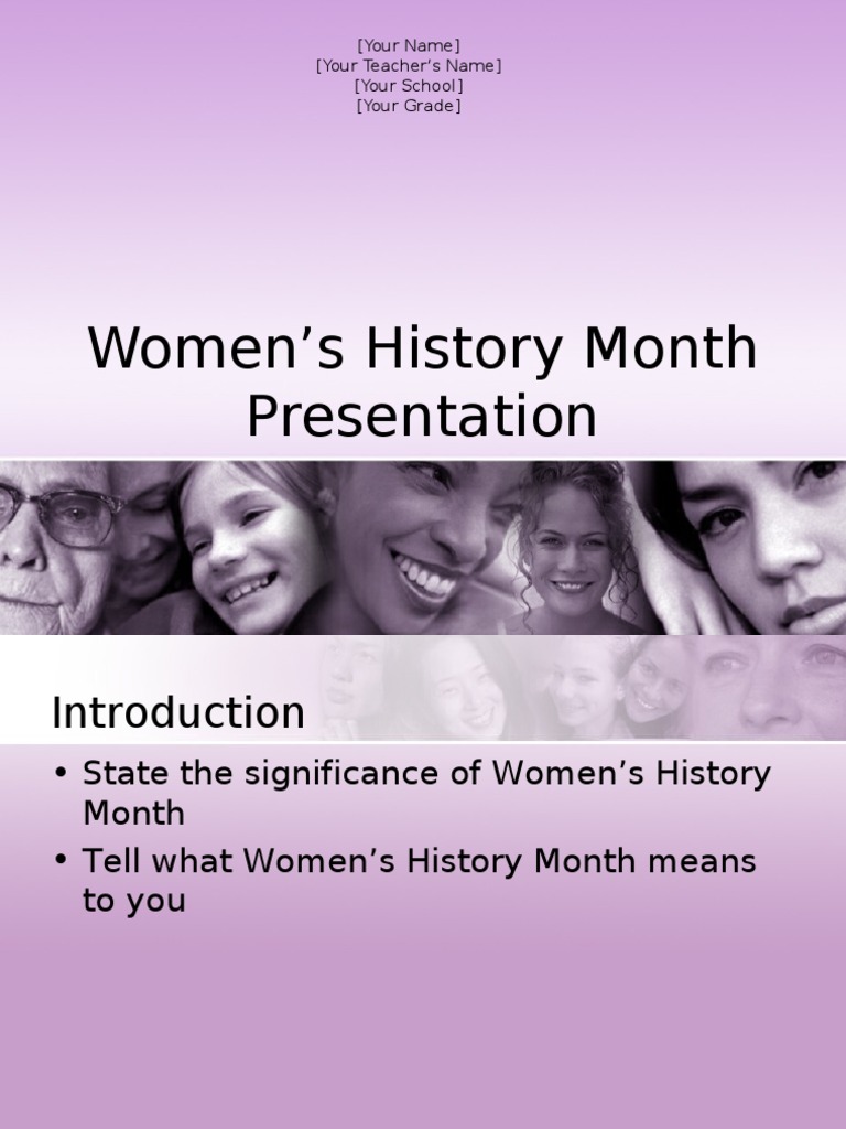 Womens History Month Presentation | PDF