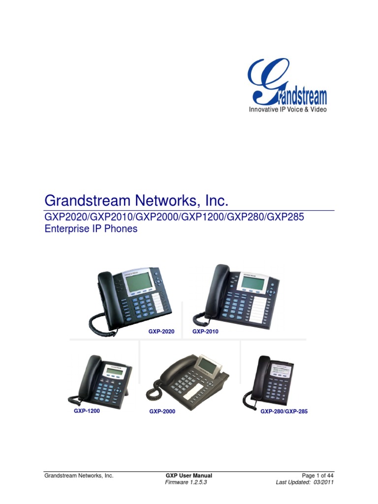 Manual Grandstream | PDF | Session Initiation Protocol | Telephone Call