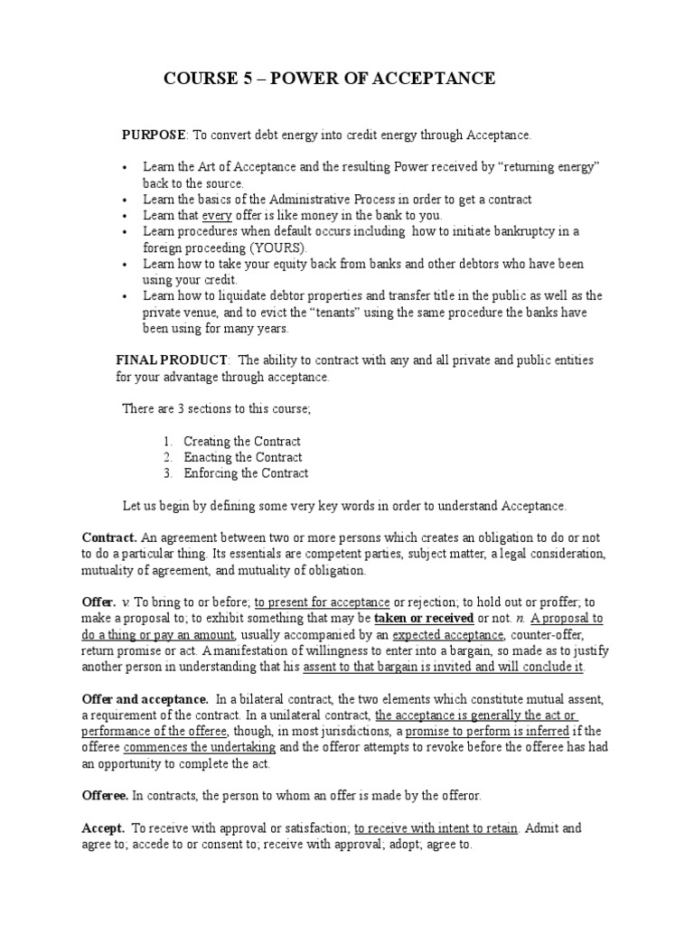 5 Power of Acceptance | PDF | Offer And Acceptance | Tribune