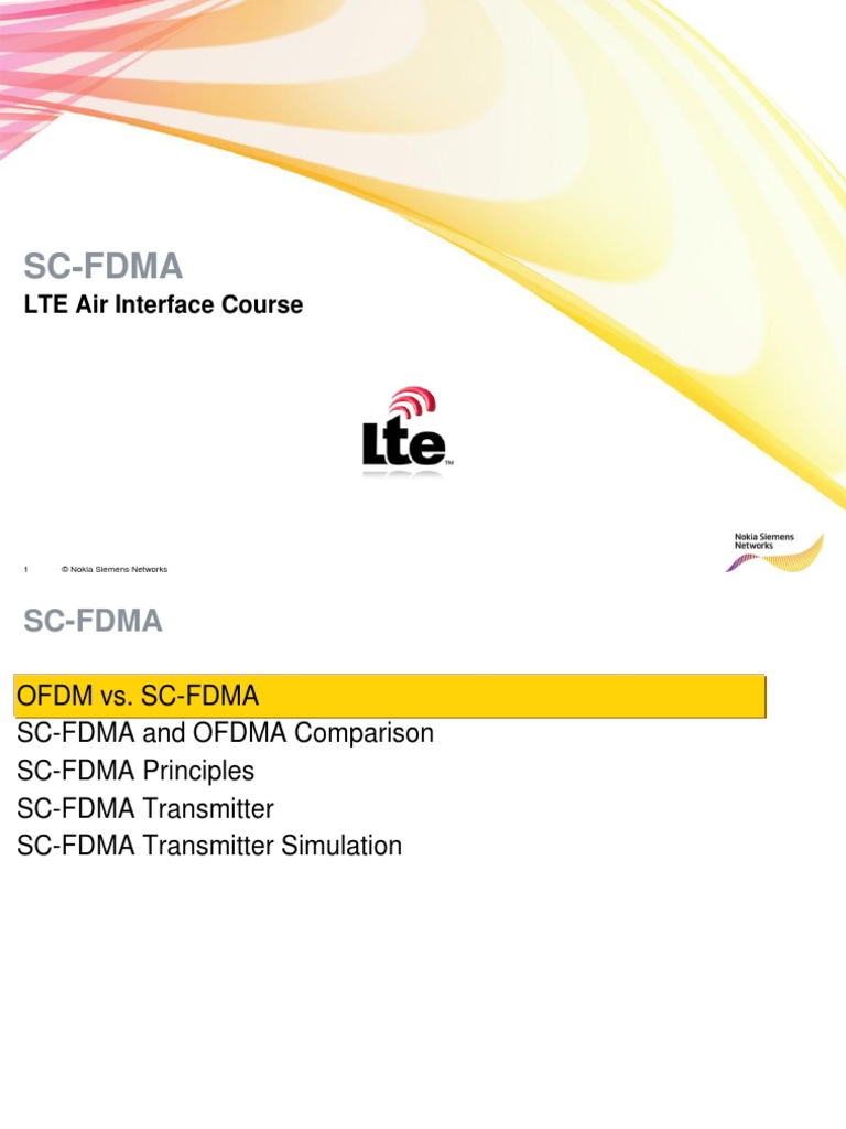Sc-Fdma: LTE Air Interface Course | PDF | Orthogonal Frequency Division Multiplexing | Modulation