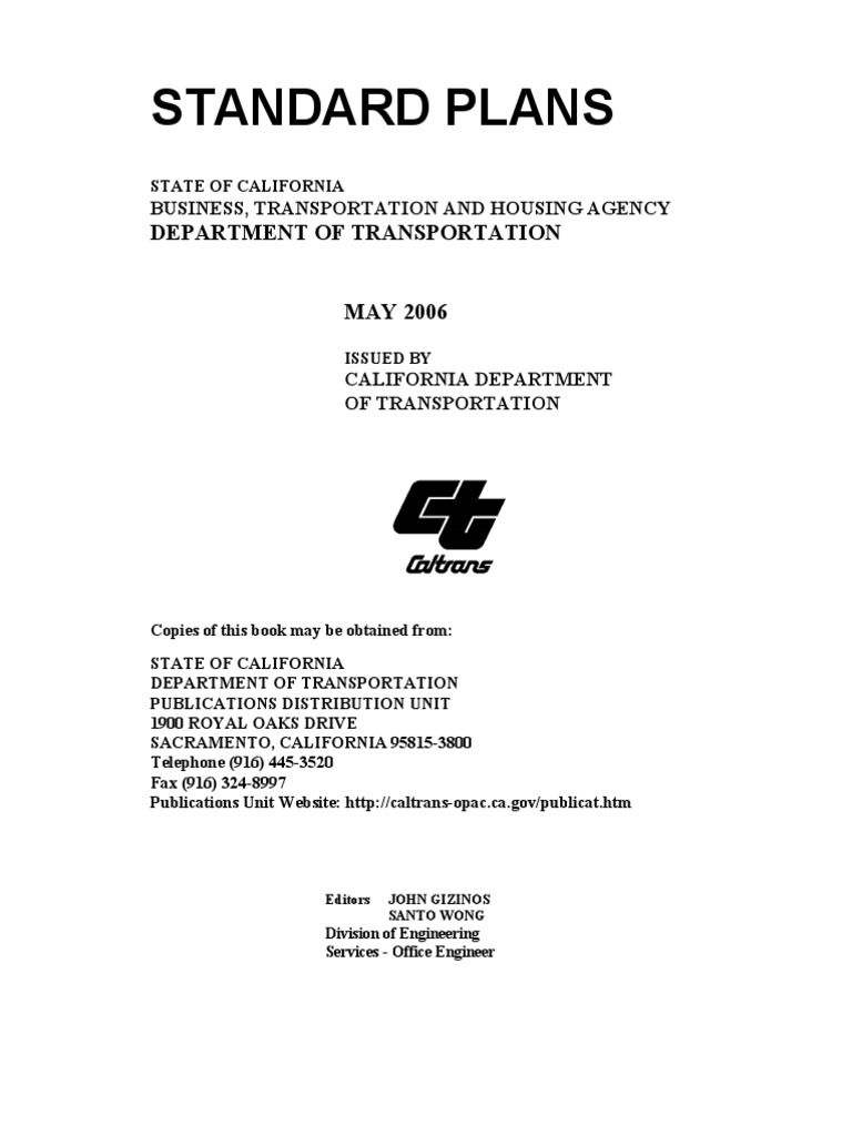 2006 Caltrans Standard Plans | PDF | Beam (Structure) | Pipe (Fluid ...
