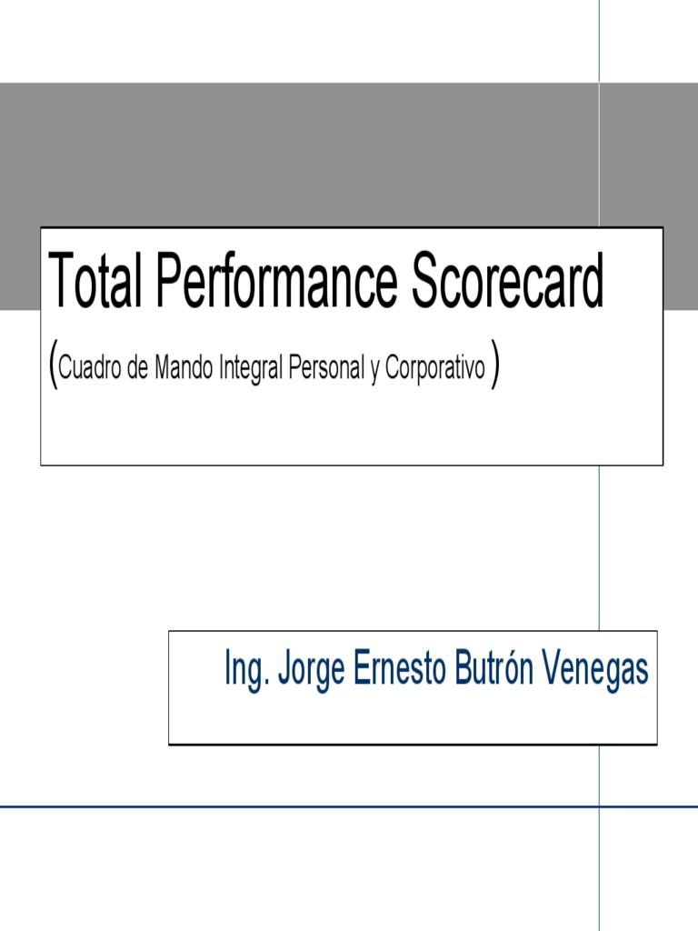 Curso - Total Performance Scorecard | PDF | Business | Cognición