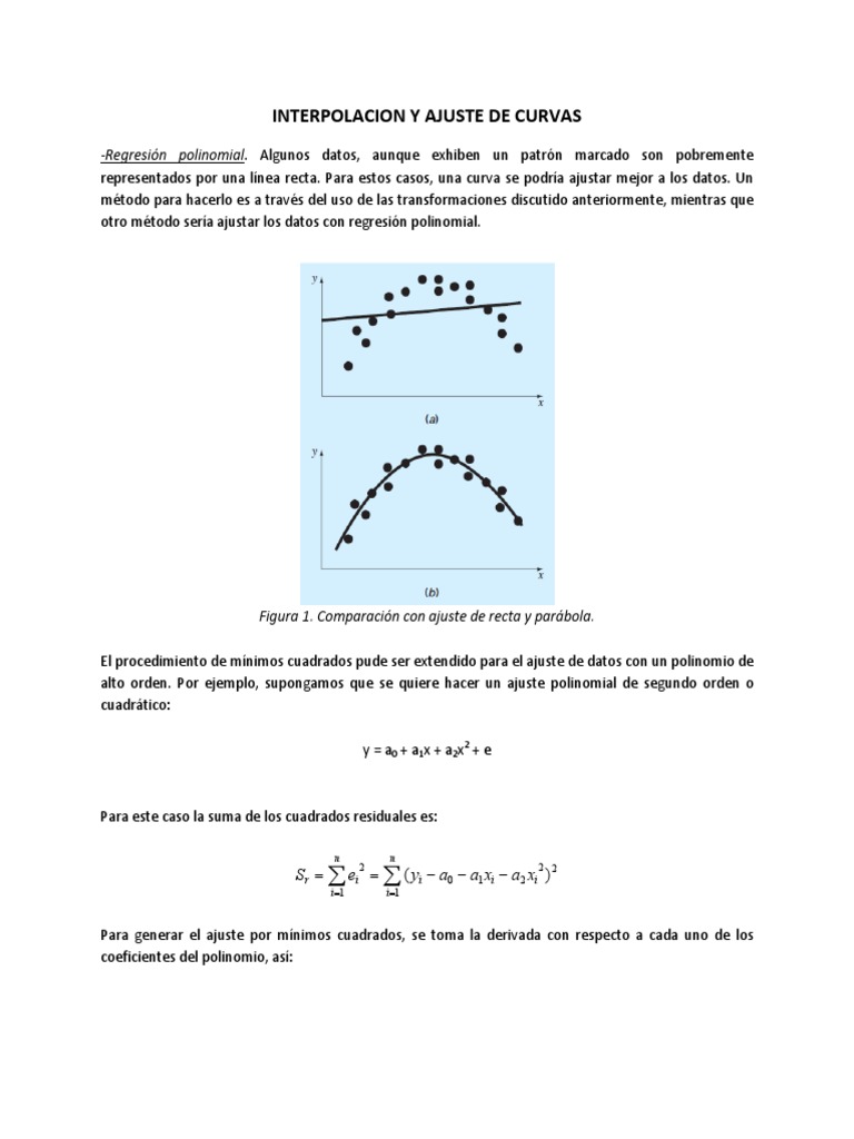 Interpolacion y Ajuste de Curvas | PDF | Linealidad | Ecuaciones