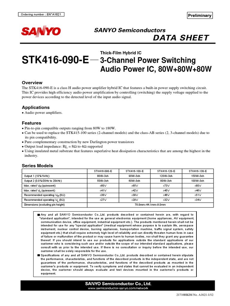 Data Sheet | Power Supply | Amplifier
