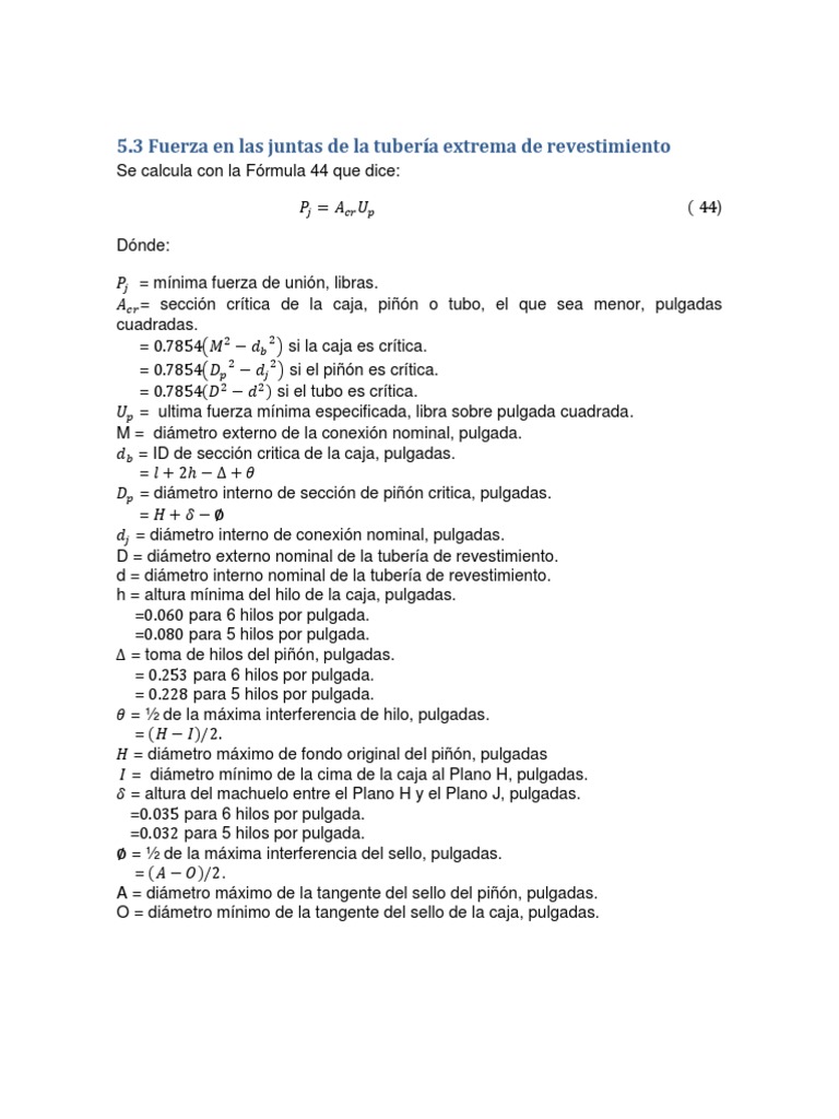 Api 5C3 | Descargar gratis PDF | Pulgada | Estrés (Mecánica)