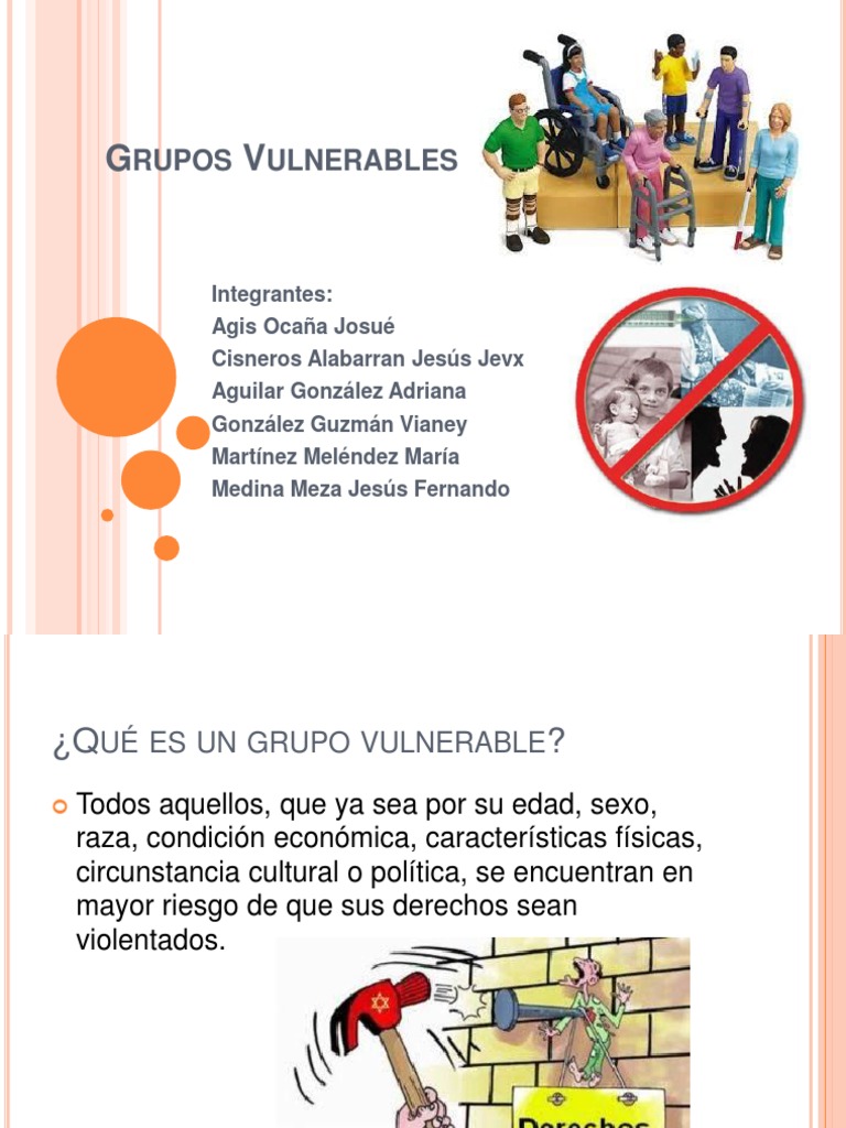 Perfil Social De Los Grupos Vulnerables En Sudáfrica