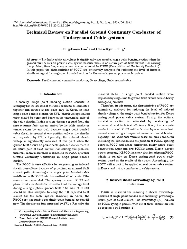 Parallel Ground Continuity Cable | PDF